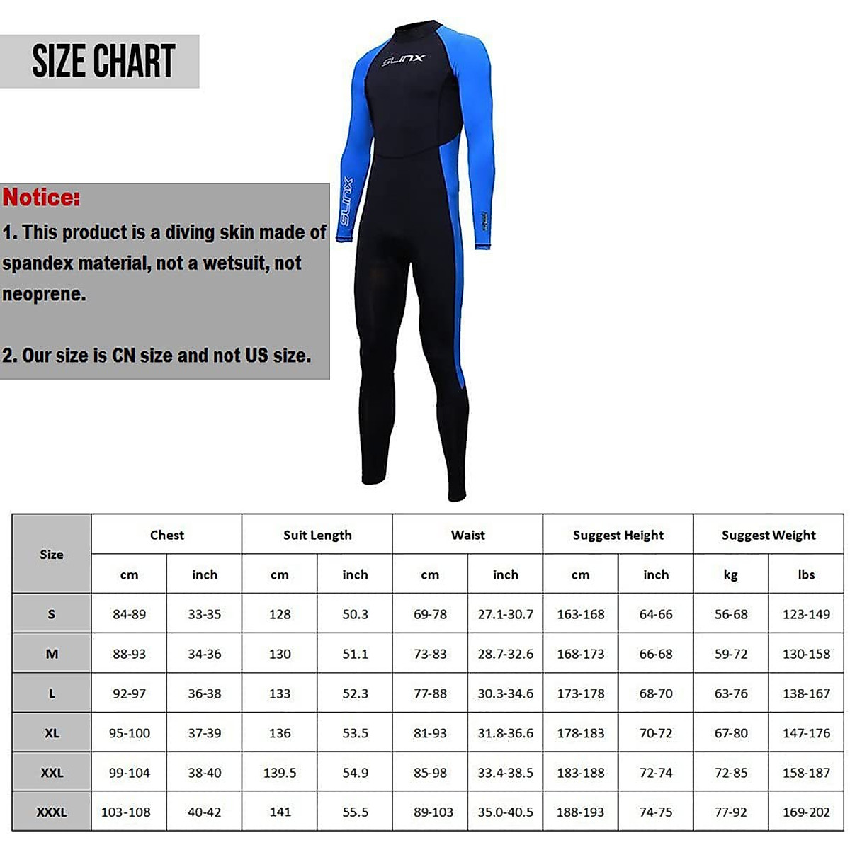 Full Body Dive Wetsuit Sports Skins Rash Guard for Men Women, UV Protection Long Sleeve One Piece Swimwear for Snorkeling Surfing Scuba Diving Swimming Kayaking Sailing Canoeing (L)