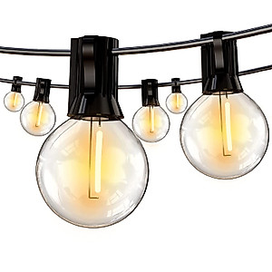 HISTAR Led Outdoor String Lights 30ft Patio Lights Outdoor Waterproof with 27 Dimmable Edison Bulbs, Shatterproof G40 String Lights for Outside, Backyard Balcony Bistro Party Cafe