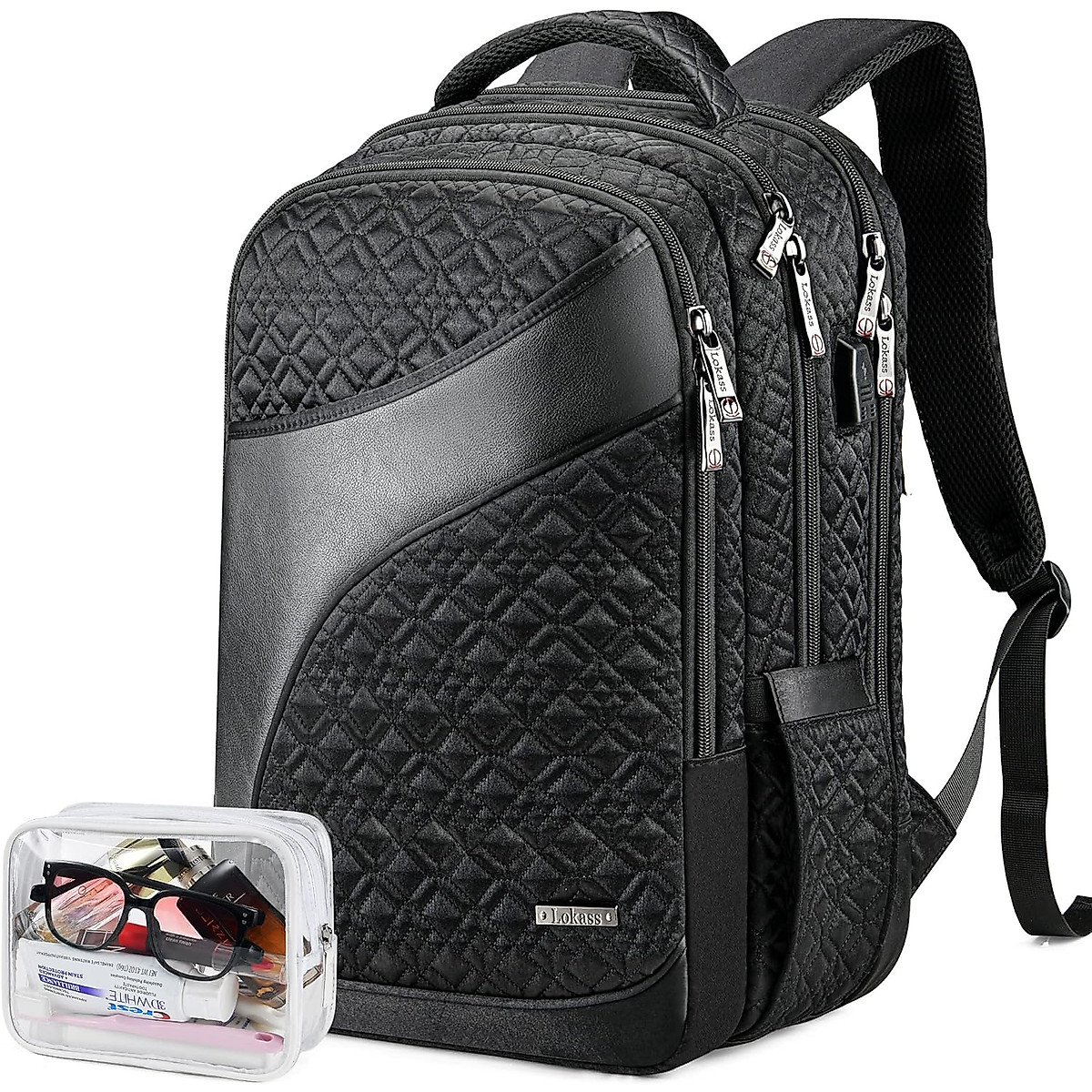 BAGNN 15.6'' Laptop Backpack for Men & Women, Birthday Gifts College Backpack with USB Charging Port, Carry on Backpack for Airplanes