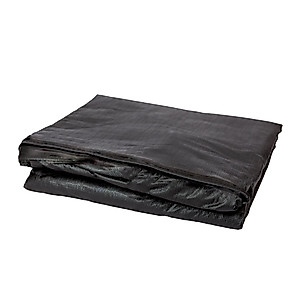 Fire Sense 60370 Patio Wood Burning Patio Fireplaces Vinyl Cover Outdoor Protective Felt Lined Interior 10 Gauge Vinyl Waterproof Weather Resistant Cover with Zipper & Fabric Ties - Black