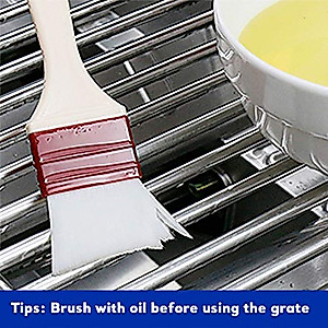 Uniflasy Grill Cooking Grate for Nexgrill 4-5 Burner Grills 720-0830H 720-0783E 720-0697 720-0773 720-0888 720-0783C Grill Parts Master Forge 1010037, 17 1/4 Inch