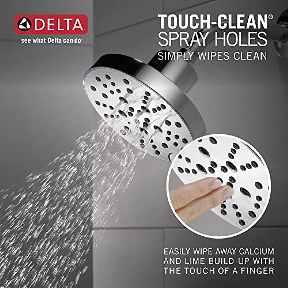 Delta Faucet Galeon Dual Function Chrome Shower Faucet Set with H2Okinetic Shower Head, Tub and Shower Faucet, Shower Trim Kit, Shower Fixtures, Lumicoat Chrome T17272-PR (Valve Not Included)