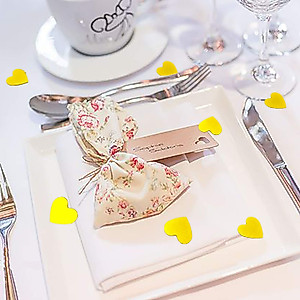 Heart Confetti Valentine's Day Table Confetti Metallic Foil for Party Wedding Happy Birthday Baby Showe Bridal Shower Festival Theme Party Decorations Supplies(Gold)