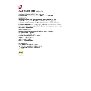 Magnesium 5000 (10lb) Calming/Metabolism/Muscle Function Support for Horses.