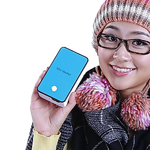 Safety Energy-saving Heater Mini Portable Room Office Desktop Electric Fan Heater Air Warmer Blue