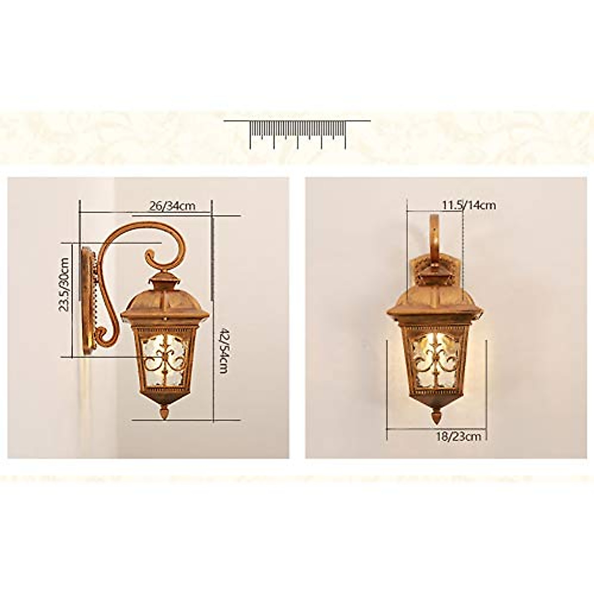 LIUCHUNYANSH Outdoor Wall Lantern Light Wall Lamp European Outdoor Waterproof Aisle Garden Home Balcony Villa Outdoor Gate Courtyard Corridor