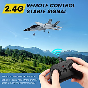 BEHORSE RC Plane, F-35 RC Airplane Ready to Fly, 2 Channel 2.4Ghz Remote Control Plane, Remote Control Airplanes for Kids Boys Girls Adults Beginners