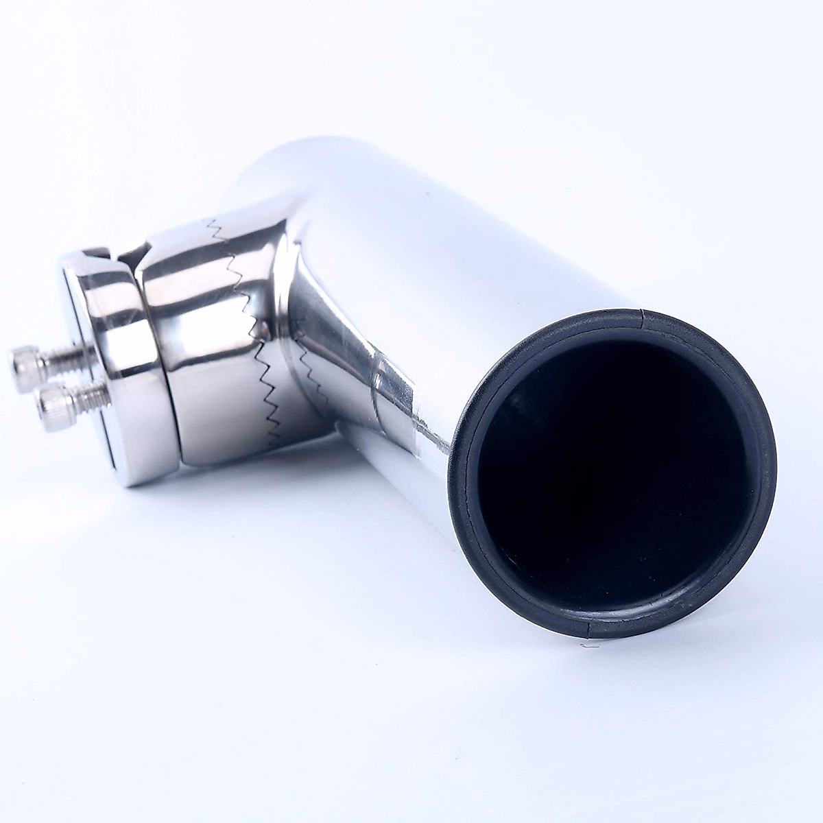 Amarine Made 4Pcs Lower Clamp Fishing Pole Rod Holder for Boat, Stainless Clamp on Fishing Rod Holder for Rails 7/8" to 1"