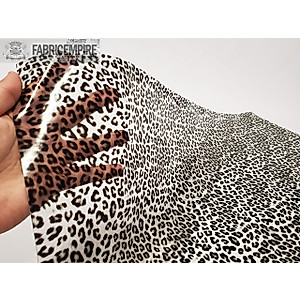 Transparent Leopard Animal Print Plastic Vinyl Upholstery Fabric / 30 Gauge / 54" Wide/Sold by The Yard (Clear)