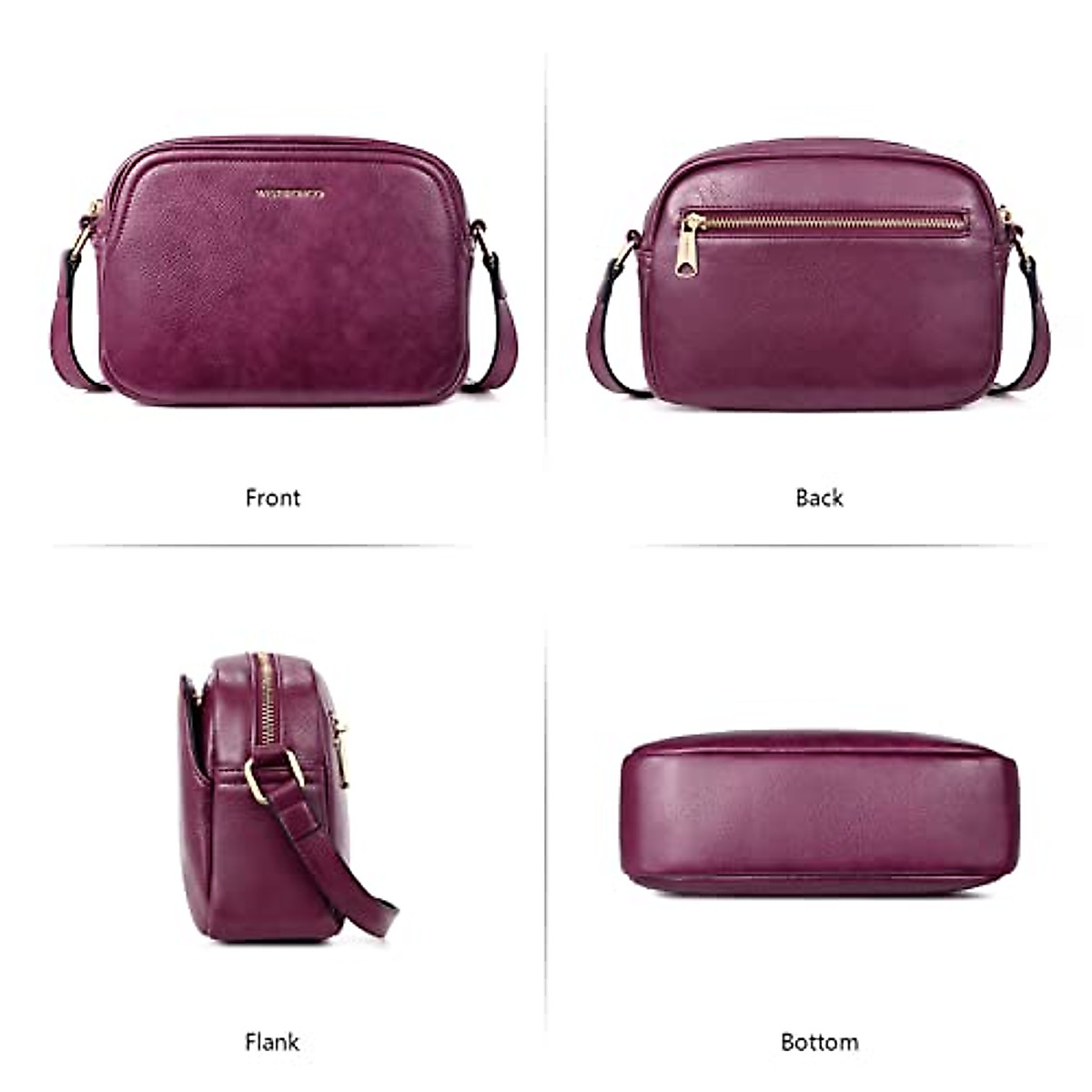 WESTBRONCO Crossbody Bag for Women Vegan Leather Wallet Purses Satchel Shoulder Bags Small Size