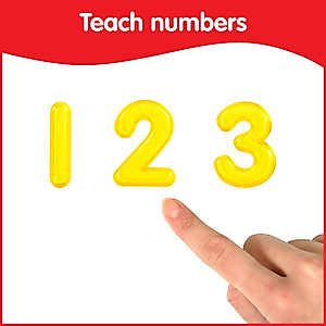 edxeducation Transparent Numbers Set - Mini Jar Set of 40 - Colorful, Plastic Numbers - Light Box Accessory - Sensory Play - Math Manipulative for Kids