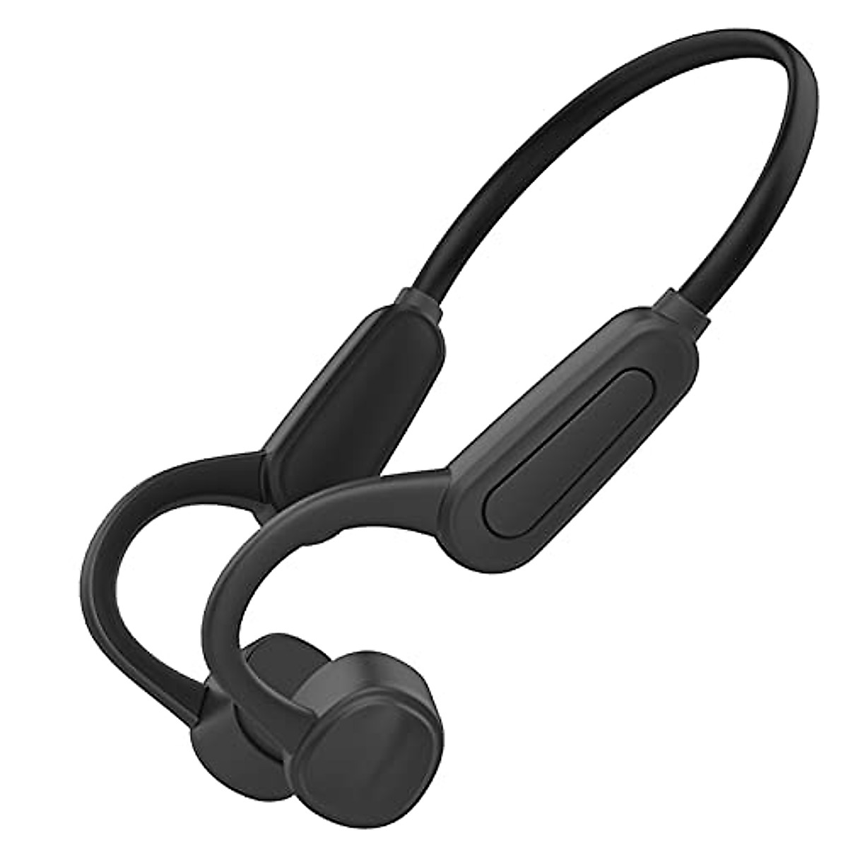 IP68 Underwater Waterproof Swimming Headset Bone Conduction Earphone with MP3 and Bluetooth for Swimmers Open-Ear Elastic Band (Black)