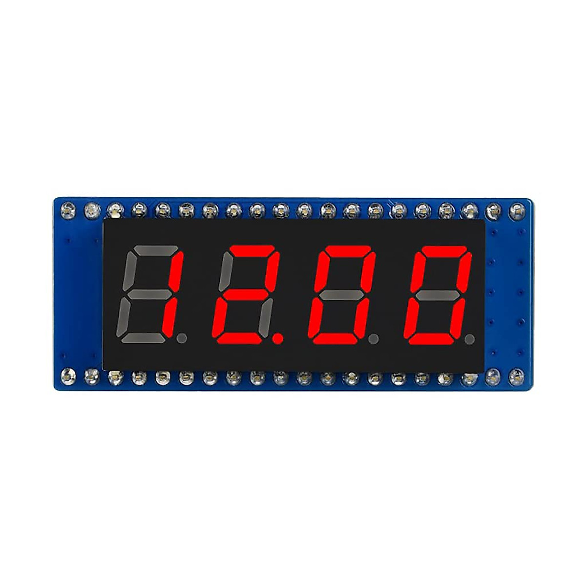 Coolwell 4-digit 8-segment Display Module for Raspberry Pi Pico Series, Quad Alphanumeric Display Based on 74HC595 Driver SPI-compatible Direct Connect