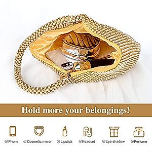 Evening Clutch Purses for Women Rhinestone Clutch Diamond Purse Bag 1920s Flapper Handbag Night Wedding Formal Crystal Purse