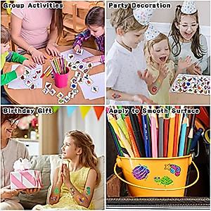 Partywind 204 Glitter Styles Individually Wrapped Sheets Kids Fake Tattoos, Birthday Gifts for Boys and Girls Party Supplies Favors, Waterproof Tattoo Stickers for Goodie Bag Stuffers