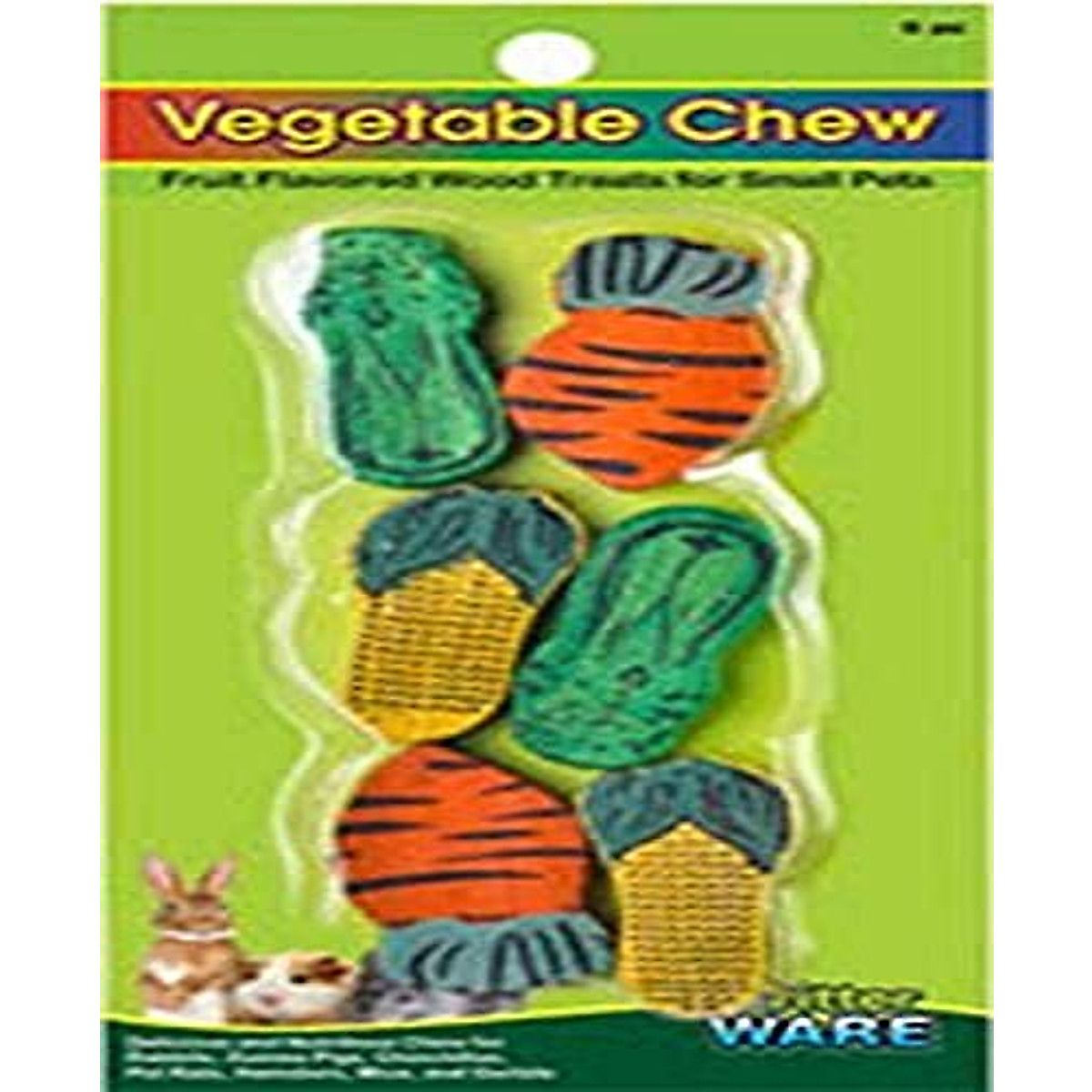 Ware Manufacturing Wood Vegetable Small Pet Chew - Pack of 6