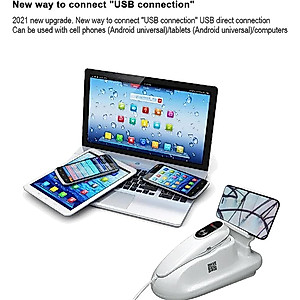 MAHWER USB WiFi Skin Diagnosis Hair Analyzer with 50X/200X Switch Freely Dual Probe, 4 Picture/Video Comparison, Scientific Analysis 1080P Skin Follicle Detector