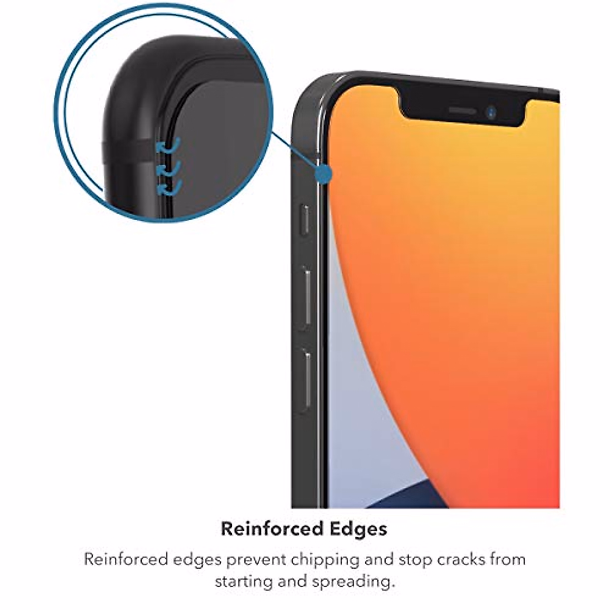 ZAGG InvisibleShield Glass Elite Plus Screen Protector - Made for iPhone 12 Pro, iPhone 12, iPhone 11, iPhone XR - Case Friendly Screen - Impact & Scratch Protection, clear (200106651)