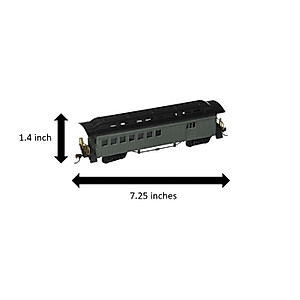 Bachmann Industries 1860 - 1880 Passenger Cars - Combine - Painted, Unlettered Green (HO Scale)