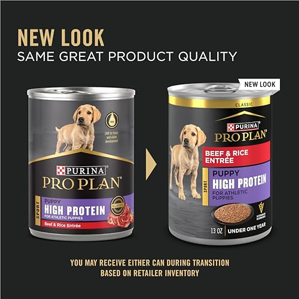 Purina Pro Plan Sport High Protein Puppy Food Beef & Rice Wet Formula - (Pack of 12) 13 oz. Cans