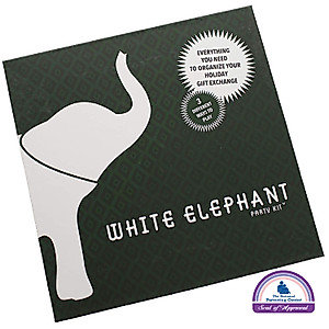 White Elephant Party Kit - The Best Gift to Organize The Gift Exchange Game with The Worst Gifts AS SEEN in Rolling Stone!