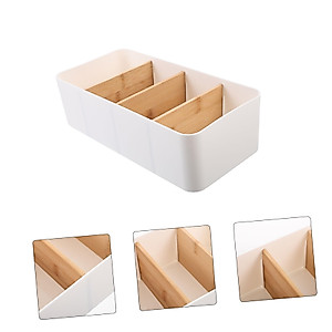 STOBAZA Plastic Storage Bin Small Storage Bin Small Plastic Storage Box Household Lipstick Organizer Key Storage Holder Multi-purpose Box Storage Basket Container Dressing Table Toiletries