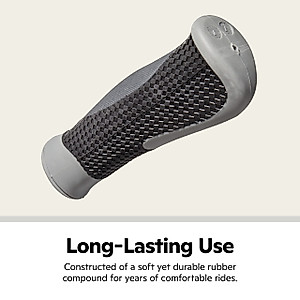 Schwinn Ergonomic Tri-Layer Gel Comfort Bicycle Grip, Black Small