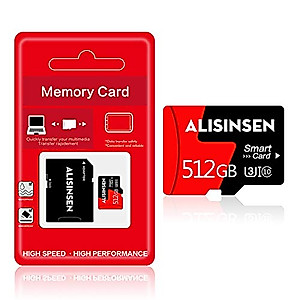 Memory Card 512GB Micro SD 512GB for Camera/Android Phones with A Free SD Card Adapter TF Card 512GB Micro Memory SD Card Fast Speed