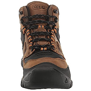 KEEN Men's Ridge Flex Mid Height Waterproof Hiking Boots, Bison/Golden Brown, 11.5 Wide