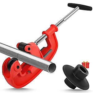 Heavy Duty Tube Cutter with a Extra Blade, Sharp Rigid Tubing Cutter Cuts Up to 1-3" Galvanized Pipe, Copper Pipe and Iron Pipe, Metal Pipe Cutter Tool Great for Plumbers or Metal-workers - by Godora