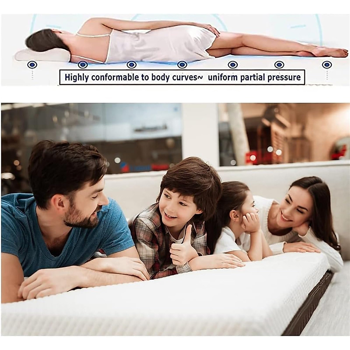 Natural Latex Topper,Organic Latex Mattress Topper Natural Latex Topper Firm -2/3/4 Inch - Twin Size - Durable and Not Easy to Collapse,Memory Foam Mattress Topper,Natural Latex Mattress(4in,80x190cm(