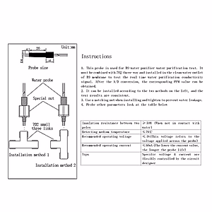 Acxico 1Pcs Analog TDS Sensor Hydroelectric Conductivity Sensor Liquid Detection Water Quality Monitoring Module for Arduino DIY