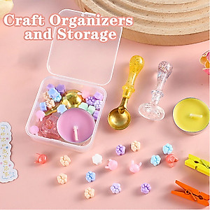 48Pcs Bead Organizer Storage Boxes,Small Clear Plastic Containers Box with Hinged Lid for Jewelry,Diamonds,DIY Art Craft Accessory(2.17 x 2.17 x 0.79 Inch)