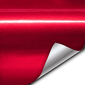 VViViD+ Gloss Liquid Metal Red Vinyl Car Wrap Film (1.5ft x 5ft)