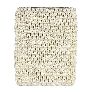 Andux 6 Inch Assorted Colors Baby Girl Crochet Tutu Tube Tops Chest Wrap Wide Crochet Headbands Pack of 4 ETMX-01 (White + Beige + Light Pink + Medium Pink)