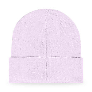 DALIX Embroidered Ghost Beanie Cap Cuffed Knit Hat Women in Lavender
