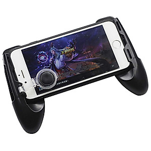Mobile Joystick Controller Grip Case for Smartphones, Mobile Phone Gaming Grip with Joystick, Controller Holder Ergonomic Design (Black Type 01)