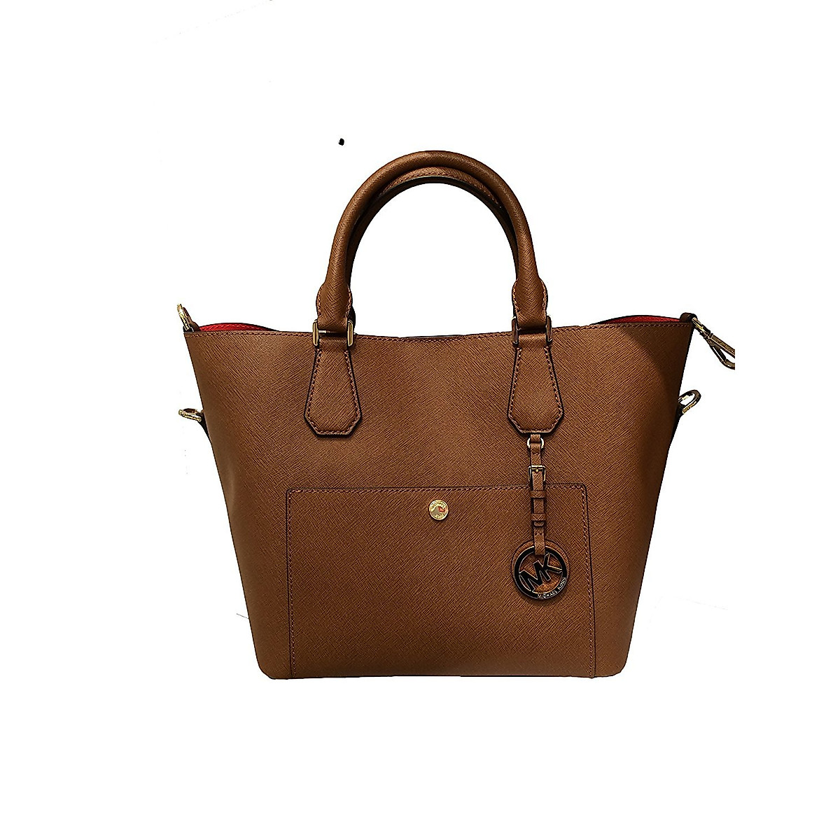 Michael Kors Greenwich Large Saffiano Leather Grab Bag Navy (Brown)
