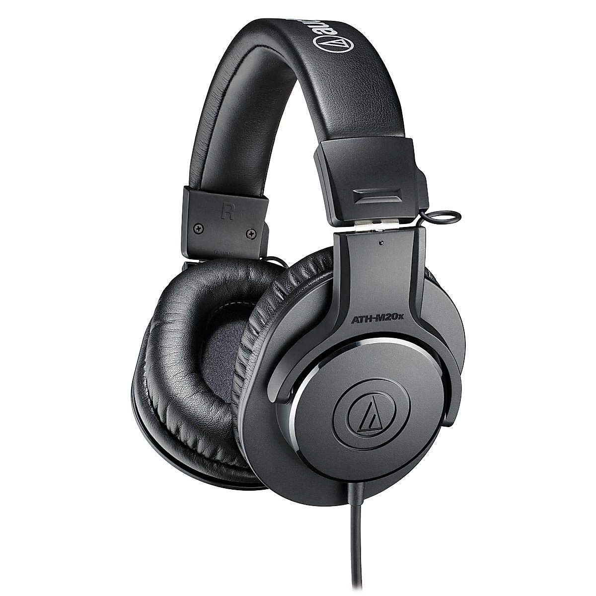 Audio-Technica AT2020 Podcasting Studio Microphone Pack with ATH-M20x Headphones, Boom & XLR Cable Bundle with H&A Tripod Microphone Stand with Telescoping Boom