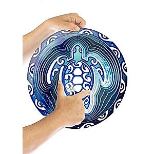 VP Home Tribal Turtle Kinetic Wind Spinners for Yard and Garden Wind Spinner Outdoor Metal Large Hanging Turtle Decor 3D Garden Art Wind Sculpture Spinners Kinetic Art Lawn Ornaments,12 inchW x 15 inchH