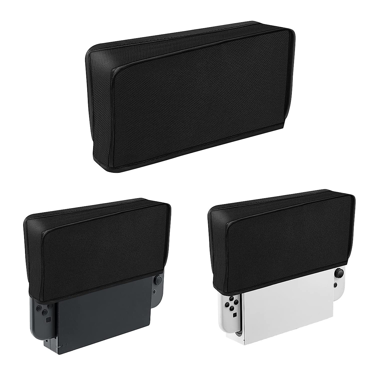 Mcbazel Switch/Switch OLED Dust Cover, Anti Scratch Protective Case Waterproof Cover Sleeve for Switch/Switch OLED Charging Dock - Black