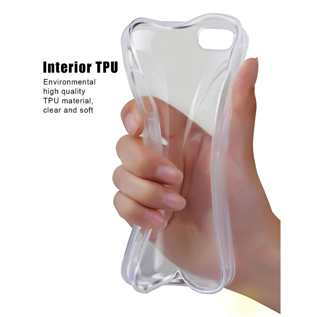 iPhone 6 Case, iPhone 6s Case, Ansiwee Reinforced PC Frame Crystal Durable Shock-Absorption Flexible Soft Rubber TPU Bumper Hybrid Protective Case for Apple iPhone 6/6s 4.7inch (Pearl White)