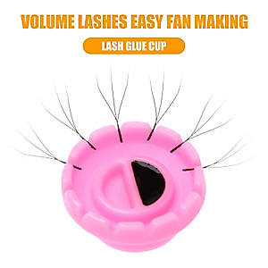 EKYSSO Glue Rings Lash Extension, 200 PCS Volume Glue Holder, Easy Fan Lash Rings for Glue, Flower Glue Cup for Lash Extension Supplies, Eyelash Extension Rings Holder, Lash Holder, Lash Fan Supplies