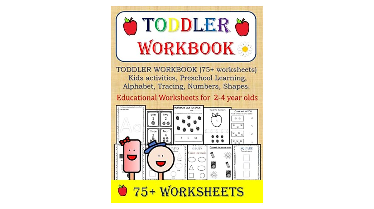 Toddler Workbook with 75+ Fun Worksheets for Kids 2-4 Years