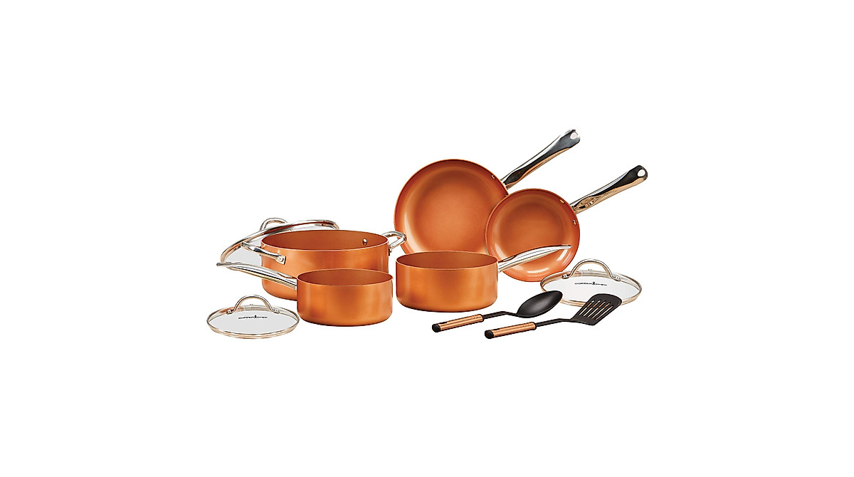 Copper Chef Nonstick 10-Piece Pan Set - Cook Healthy Meals
