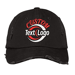 Artist Shot Embroidered Custom Hats For Men & Women Made in USA Personalized Hats, Hook & Loop Closure Custom Hats Design Your Own with Your Dream Picture & Text hat Distressed Cap Custom Vintage Hat