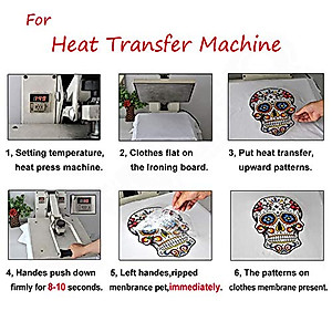 Flower Iron on Sticker Heat Transfer Patches 10 PCS Appliques Decals for T-Shirt Jeans Backpacks Jackets Dress Clothing Art Decoration Accessories