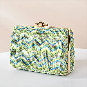 MXIAOXIA Knitted Metal Women Vintage Style Small Clutch Purse Chain Shoulder Evening Bags Female Purse Bags