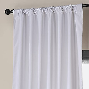 HPD Half Price Drapes Vintage Cotton Velvet Curtains for Living Room 50 X 84 (1 Panel), VCCH-VET20802-84, Powder White