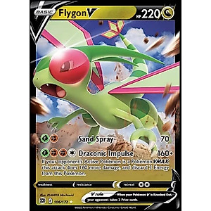 Flygon V 106/172 Brilliant Stars - Ultra Rare Pokemon Card - Holo Foil